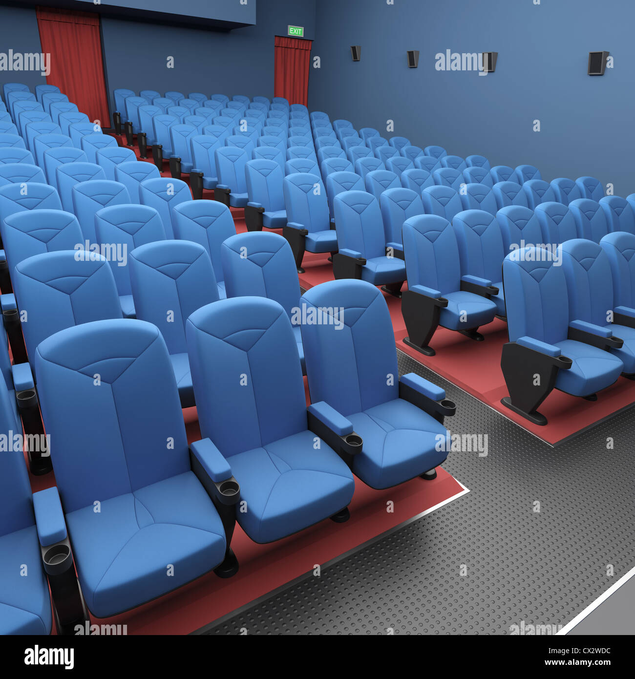 Several empty seats waiting the people for the Theatrical presentation ...