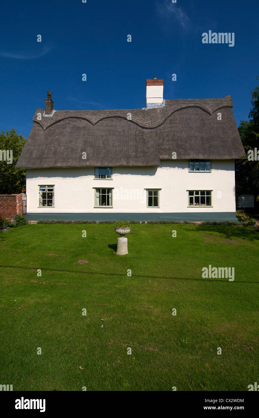 Thatched College in the Norfolk village of Pulham Market Stock Photo ...
