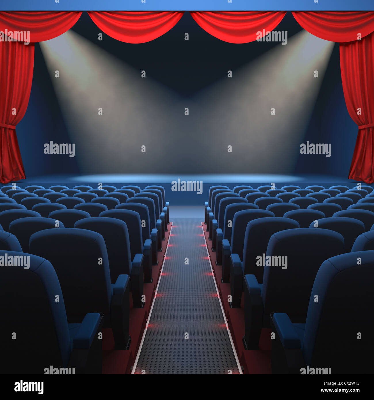 Lighted stage waiting the presentation Stock Photo - Alamy
