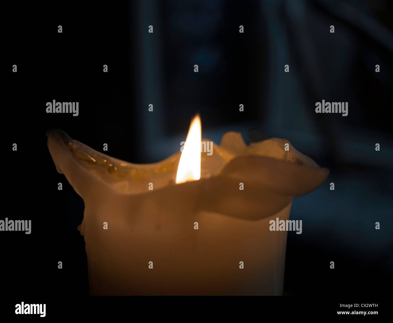 A candle in medieval tavern Stock Photo - Alamy
