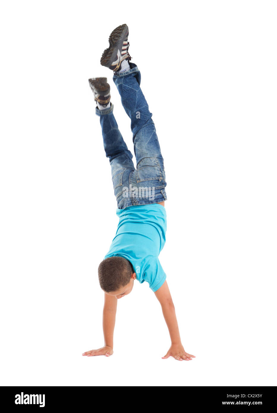 young boy handstand Stock Photo - Alamy