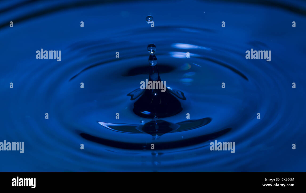 Blue Water Drop Stock Photo - Alamy