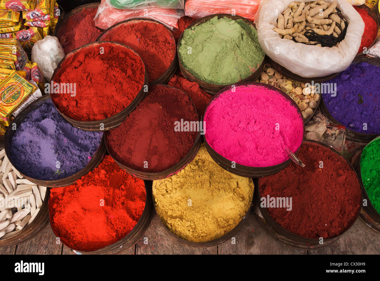 Indian colored powder hi-res stock photography and images - Alamy