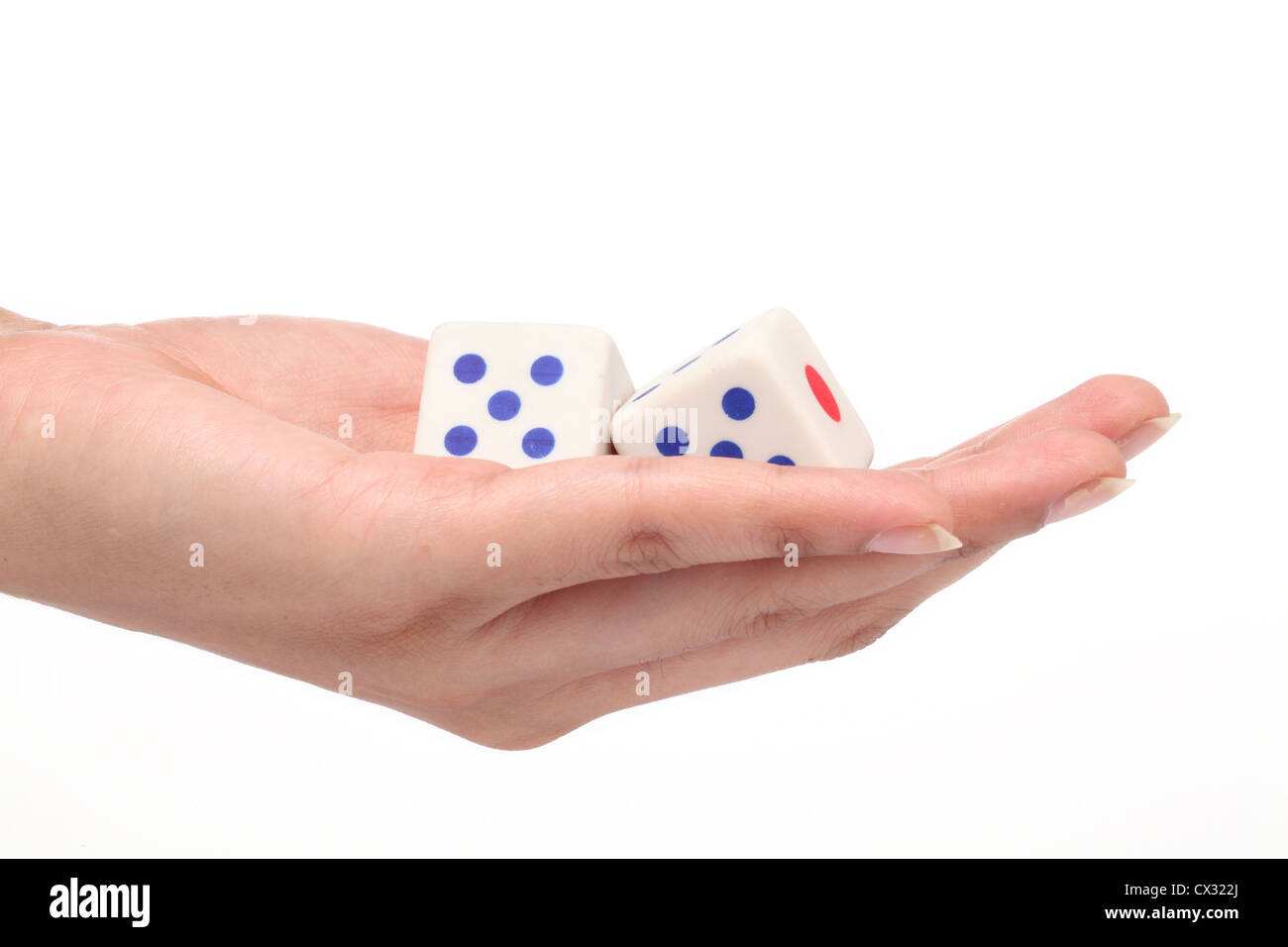 Hand holding dices hi-res stock photography and images - Alamy