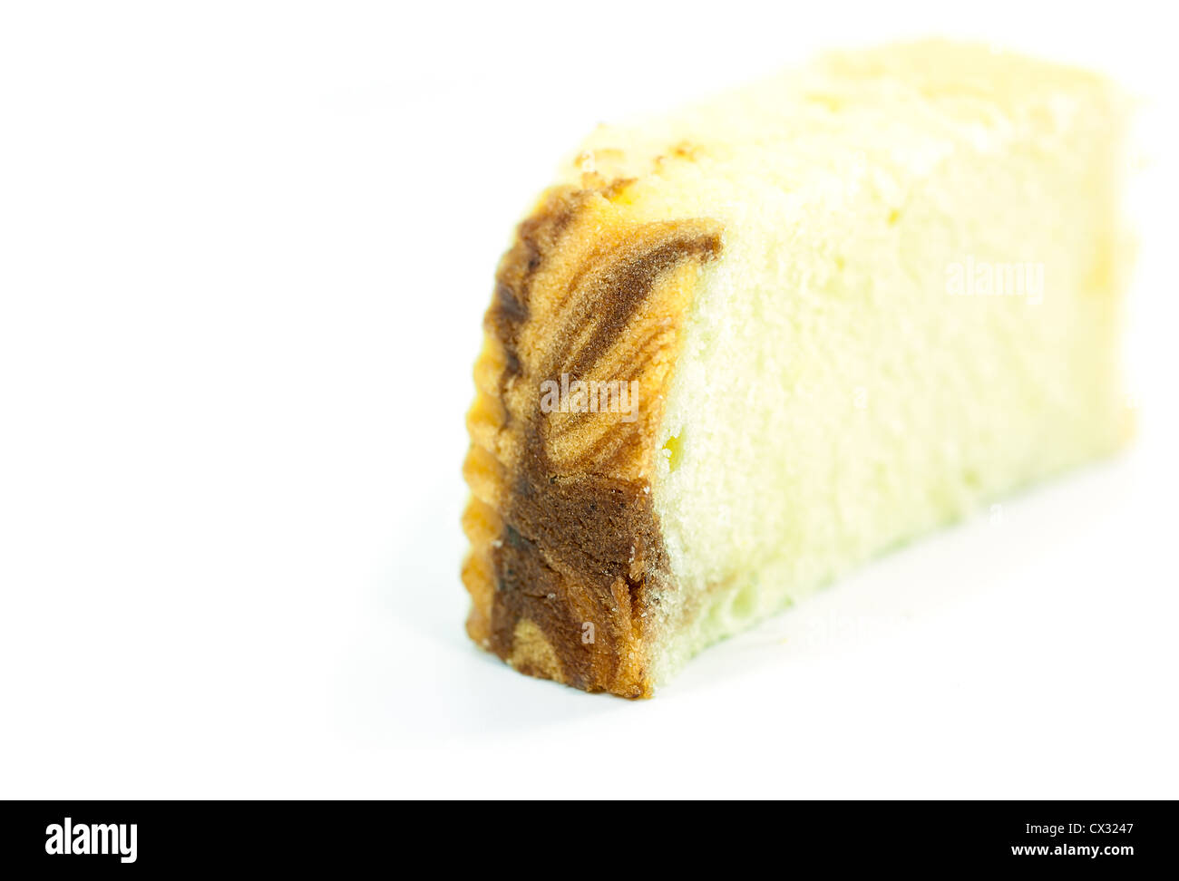 Butter cake slices on white background isolated Stock Photo - Alamy