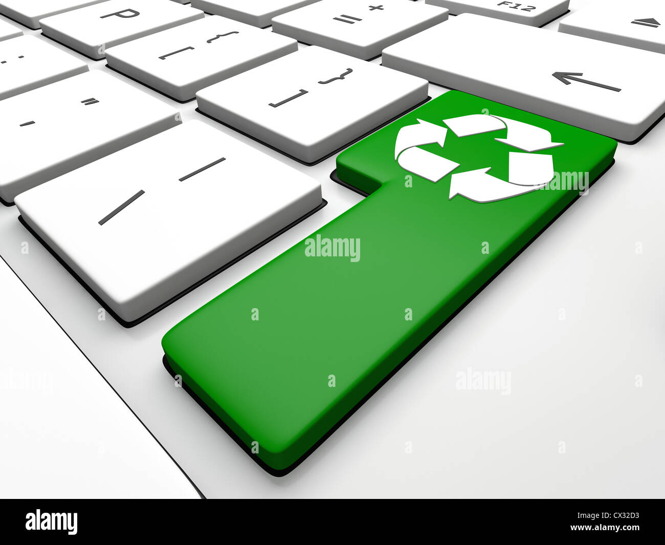 Recycling symbol on computer keyboard hi-res stock photography and ...