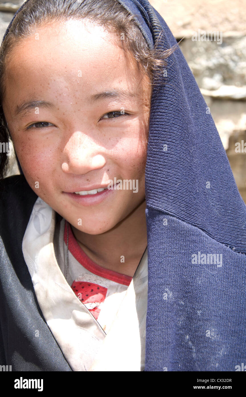 A Lama girl in Saldang, Dolpa Stock Photo - Alamy
