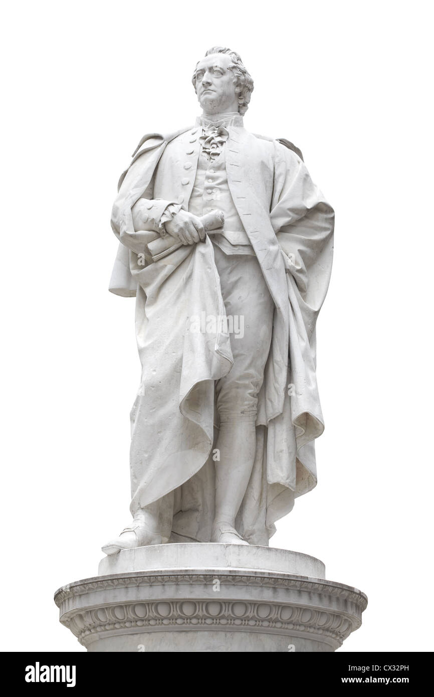 Goethe statue isolated on white, clipping path included Stock Photo - Alamy