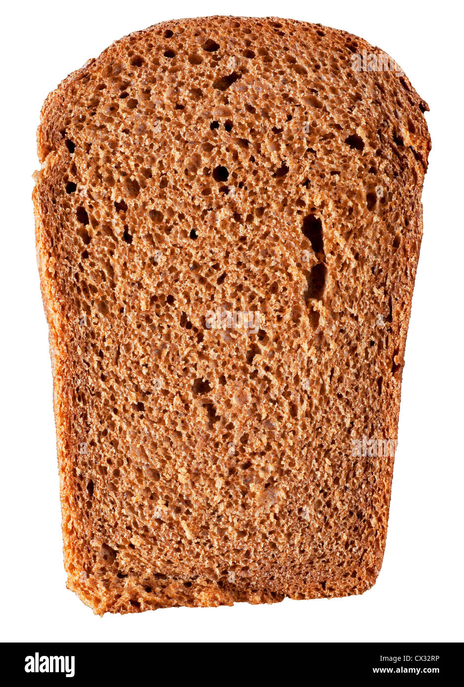 Bread slice with golden crust isolated on white Stock Photo - Alamy
