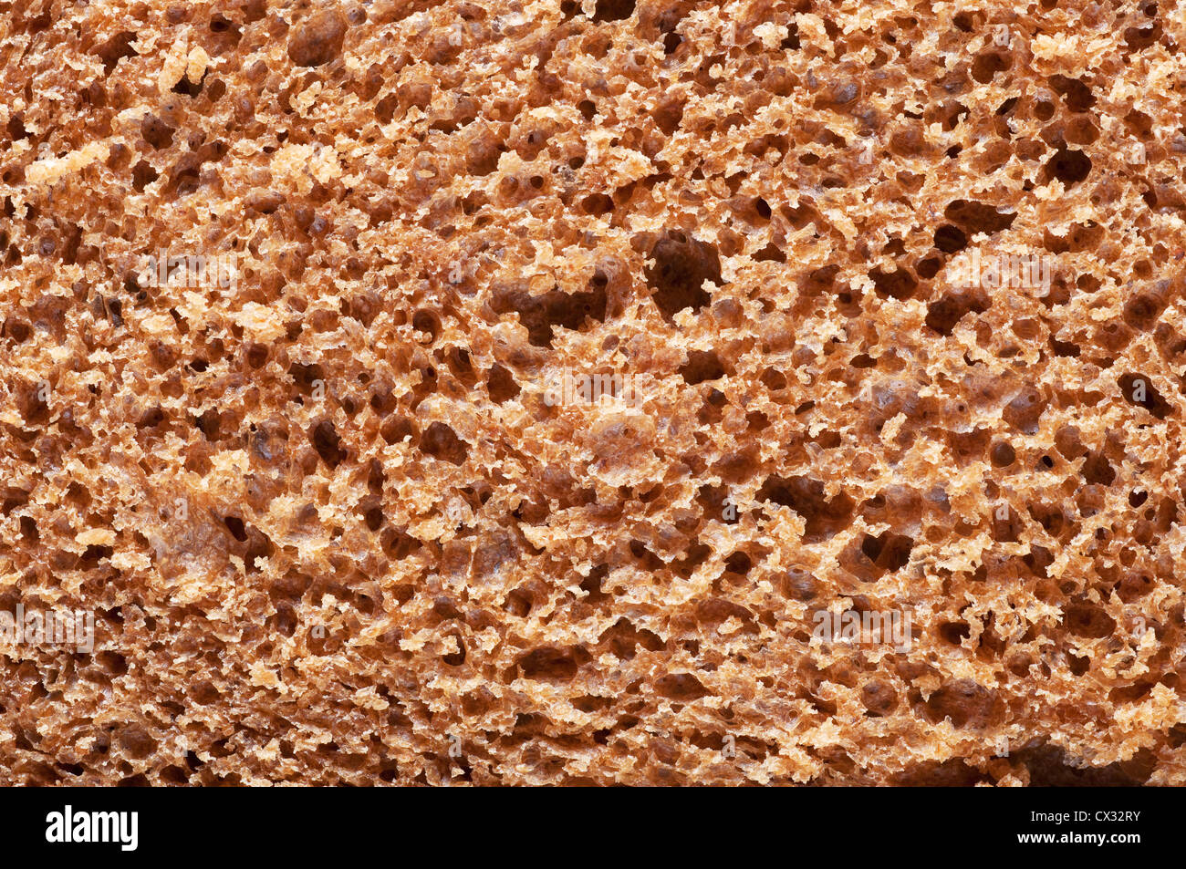 Texture of brown bread slice (close up Stock Photo - Alamy