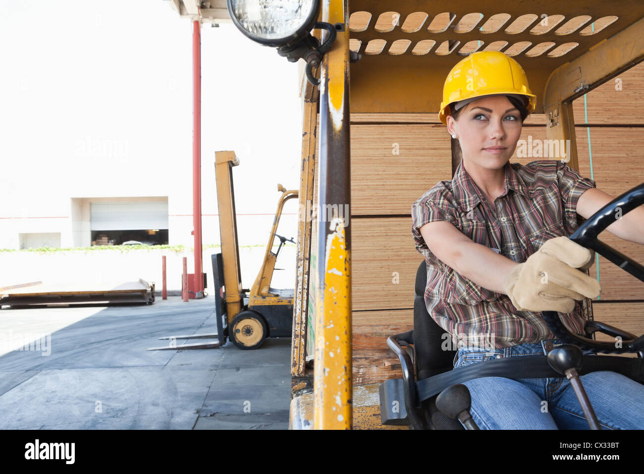 Female heavy equipment operator hi-res stock photography and images - Alamy