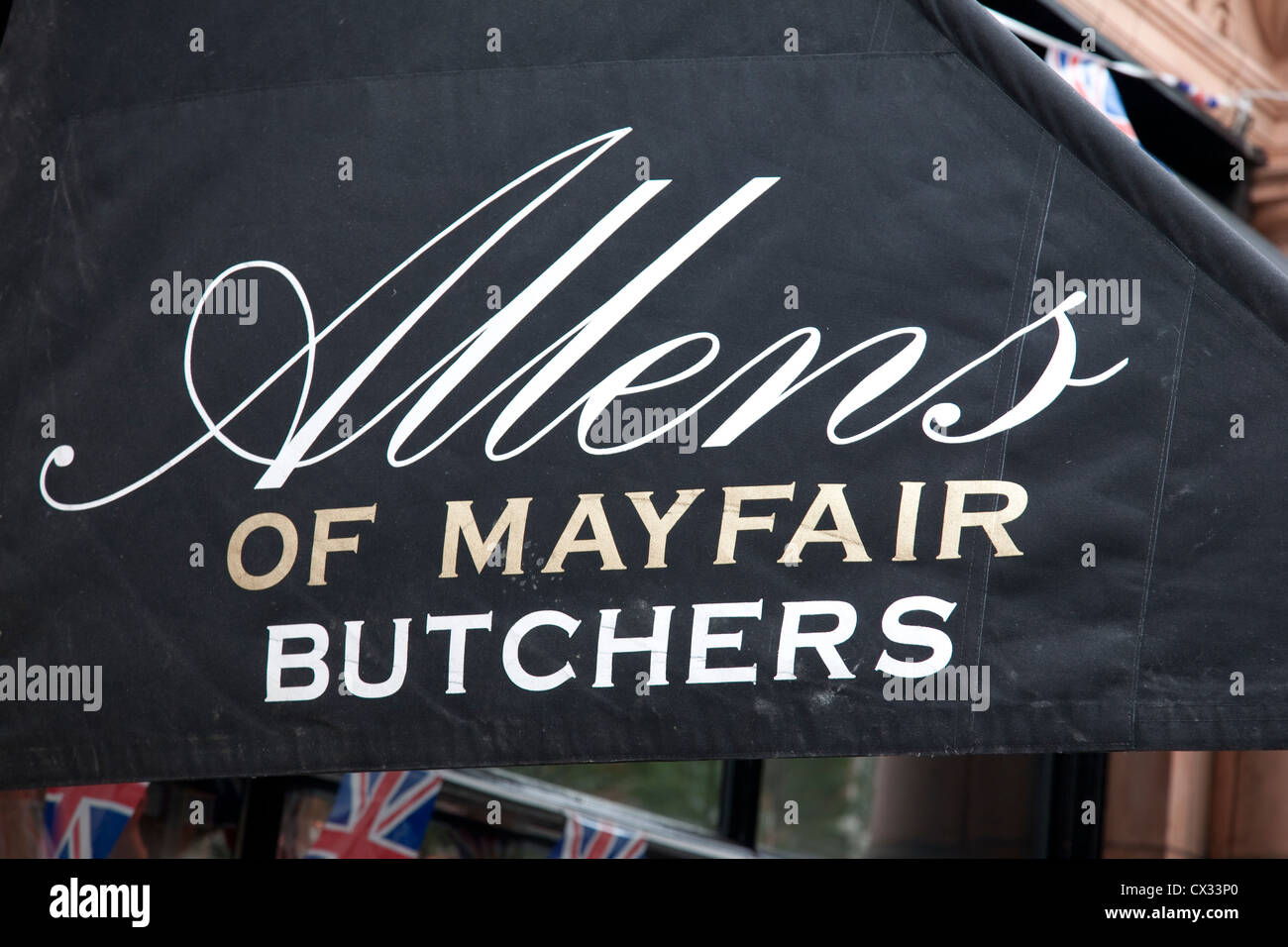 Allen of Mayfair Butcher Sign, London, England, UK Stock Photo - Alamy