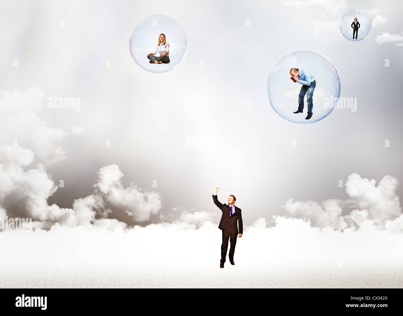 3d white people businessman in hi-res stock photography and images - Alamy