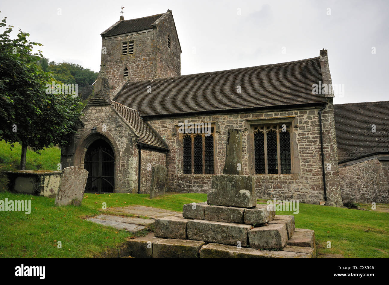 The Old Church and the base of the churchyard cross, Penallt Wye Valley ...