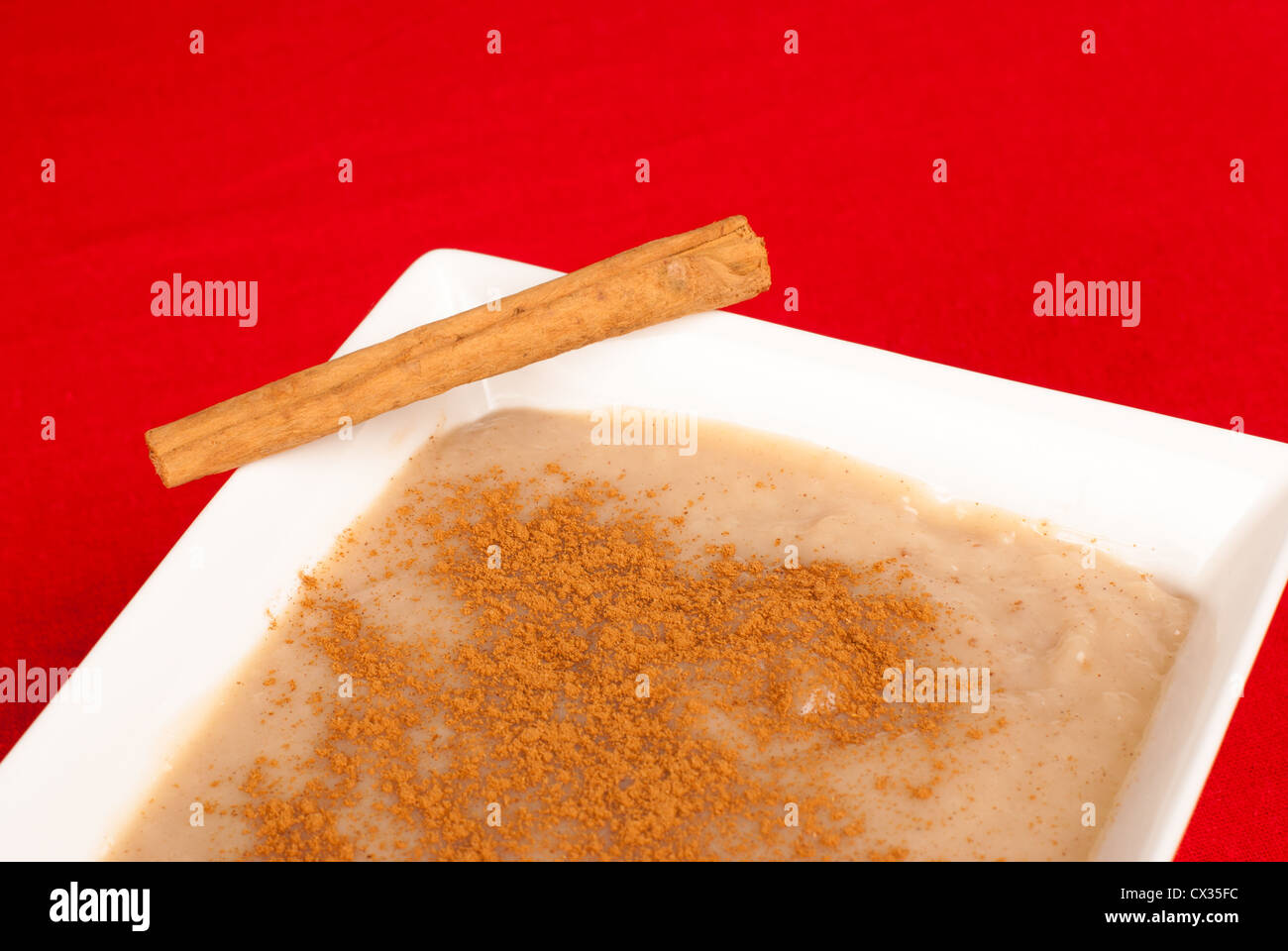 A traditional Spanish dessert decorated with a cinnamon stick Stock ...