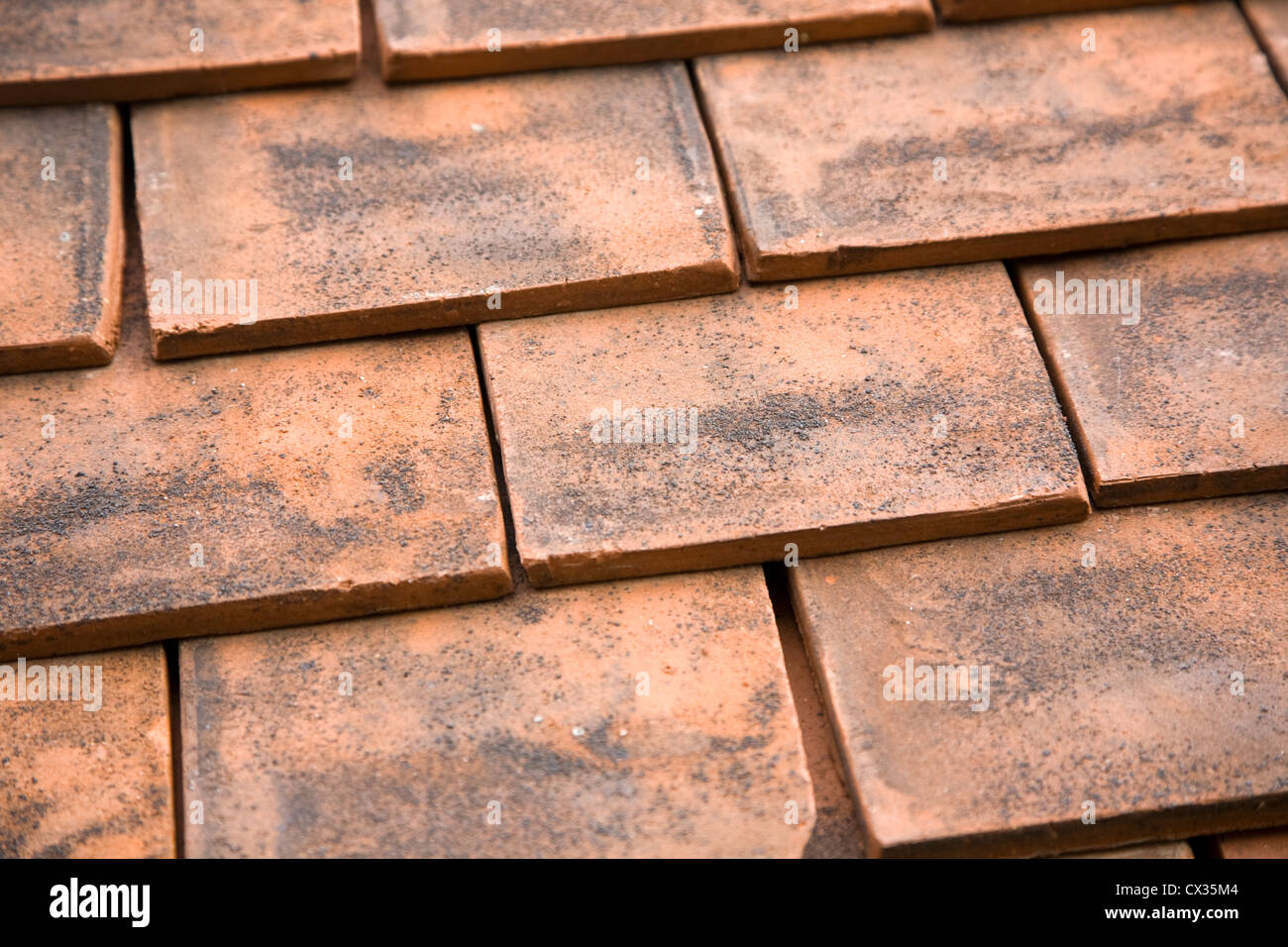 Terracotta Kentish Peg Roof Tiles Stock Photo - Alamy