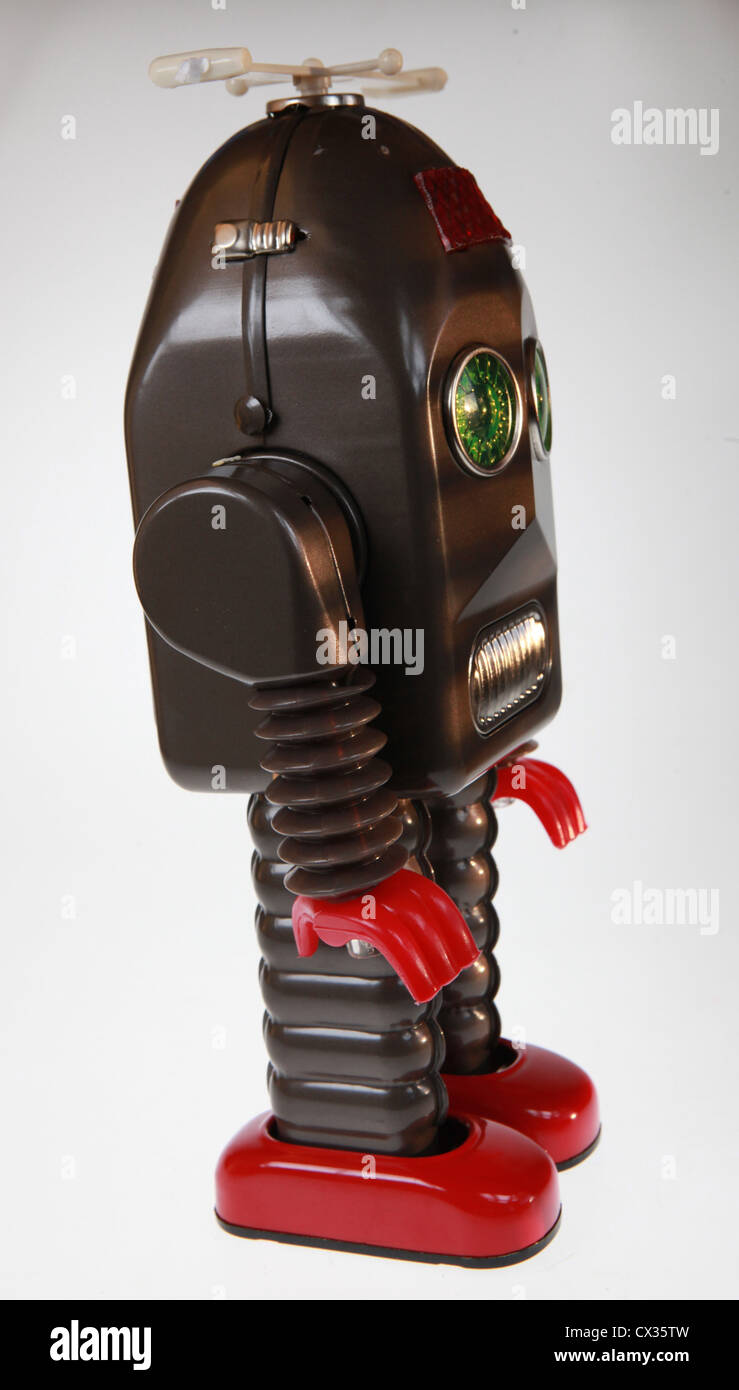 Tin Toy Robot Stock Photo - Alamy