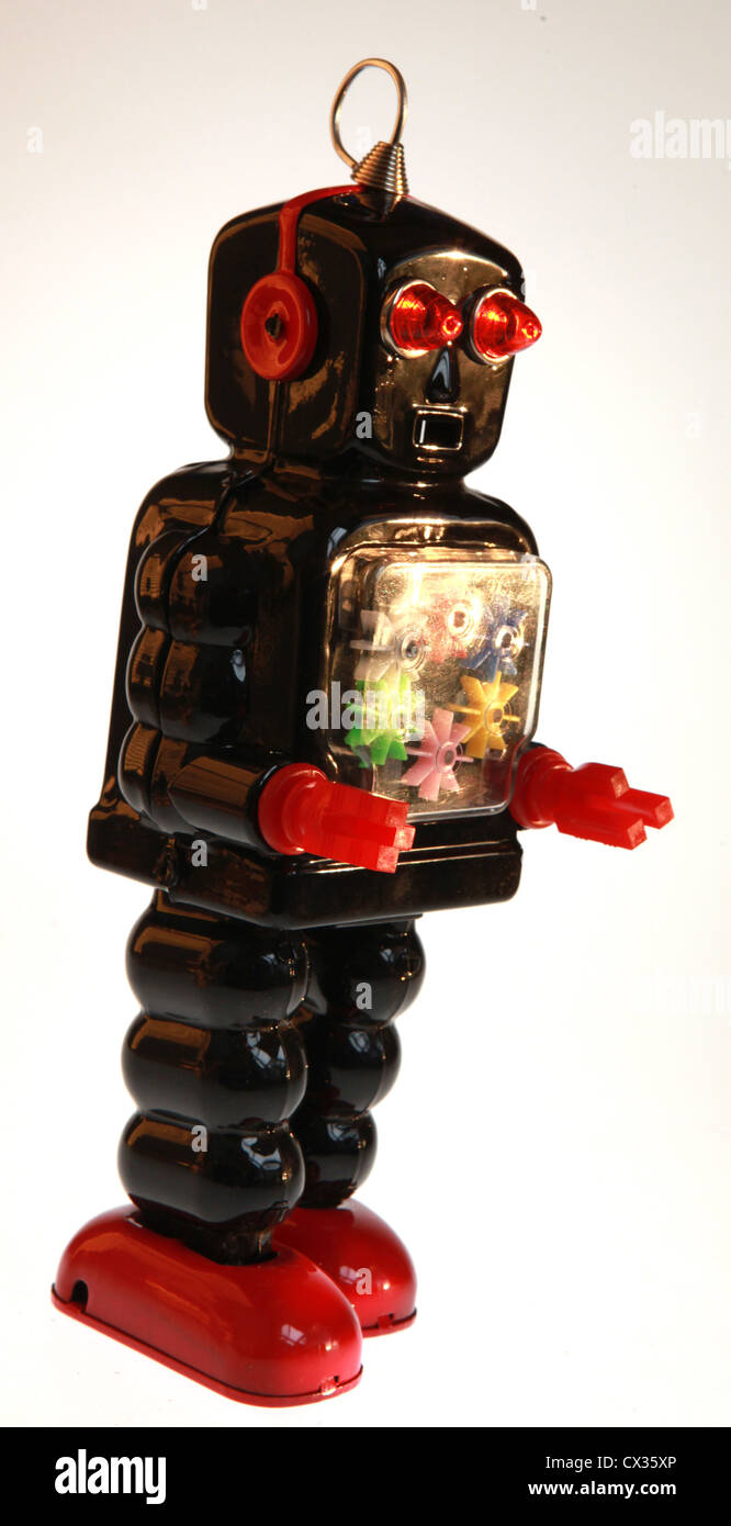 Tin Toy Robot Stock Photo - Alamy