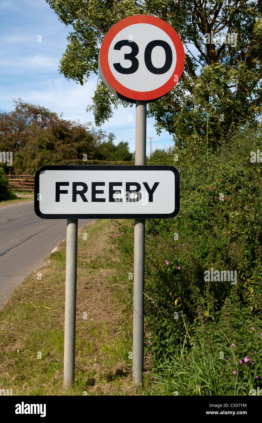Freeby village sign, Leicestershire, England, UK Stock Photo - Alamy