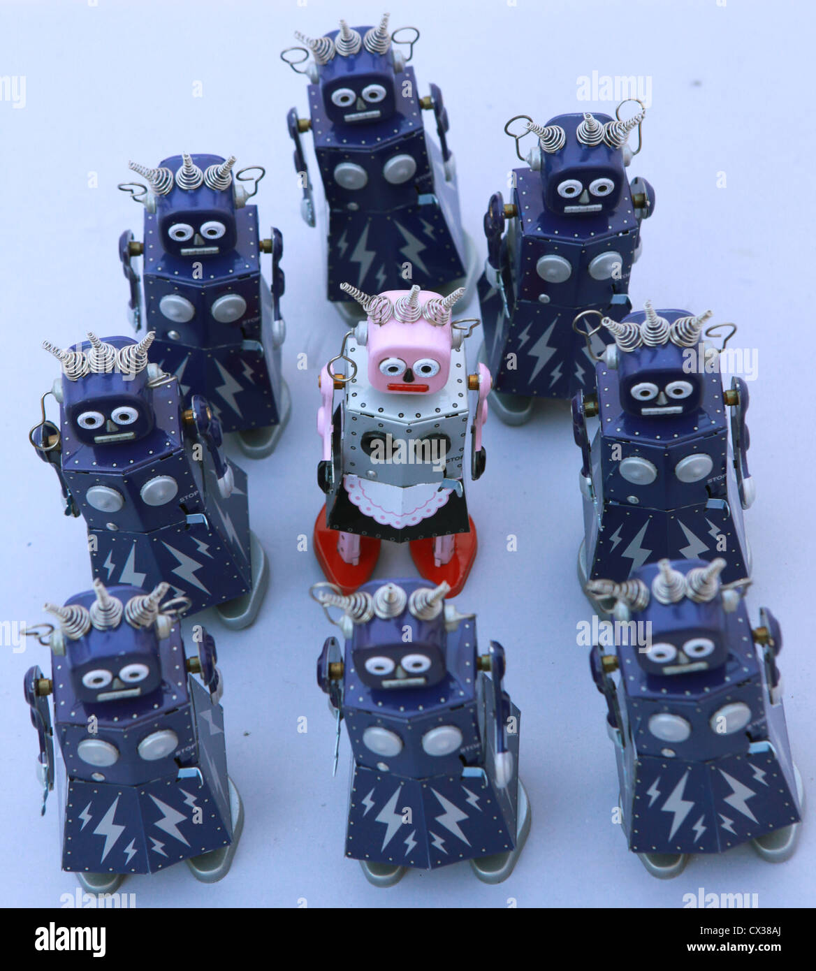 Tin toy Robots Stock Photo - Alamy