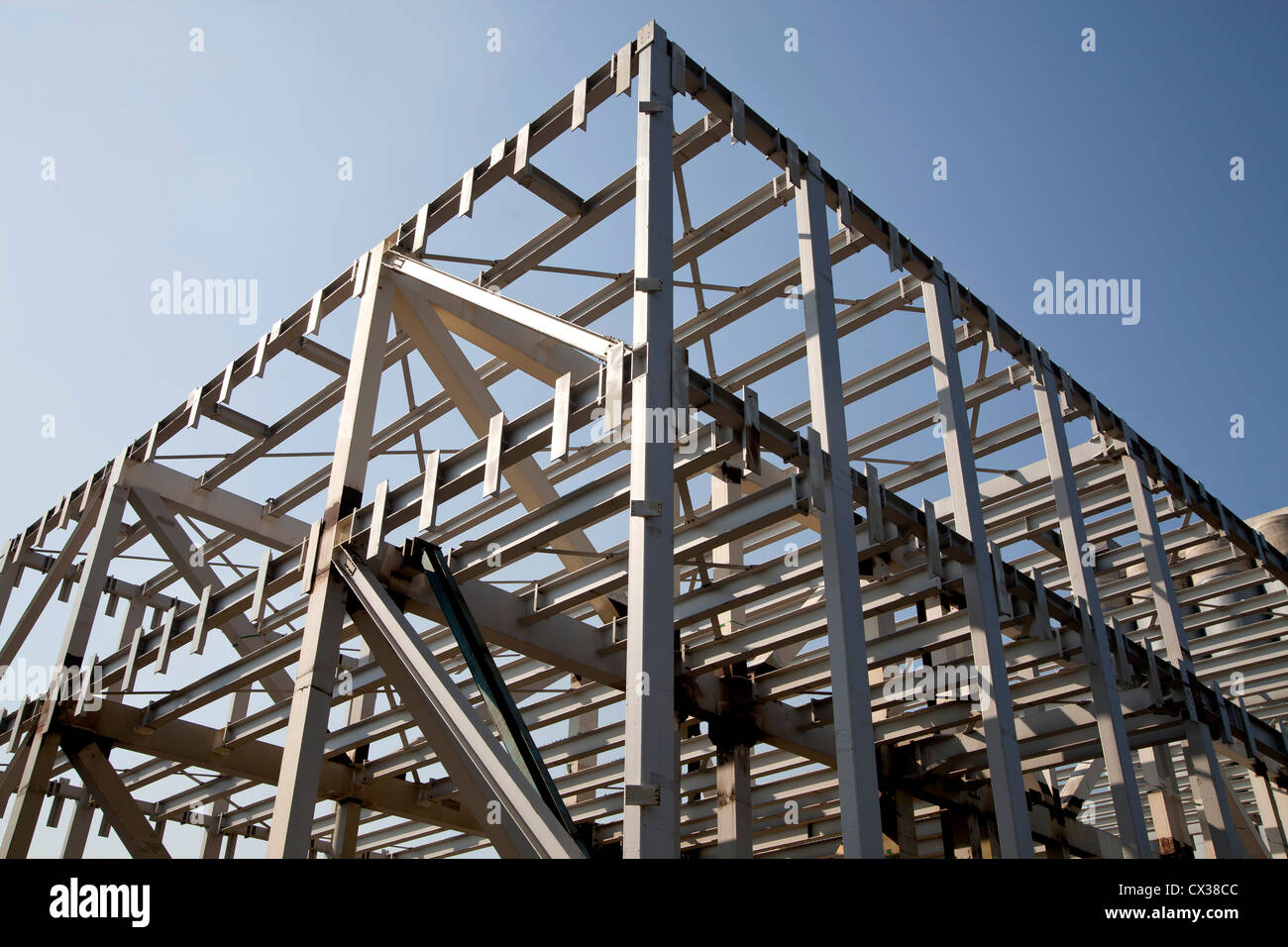 steel cube at the construction site of the Museum Küppersmühle, Inner ...