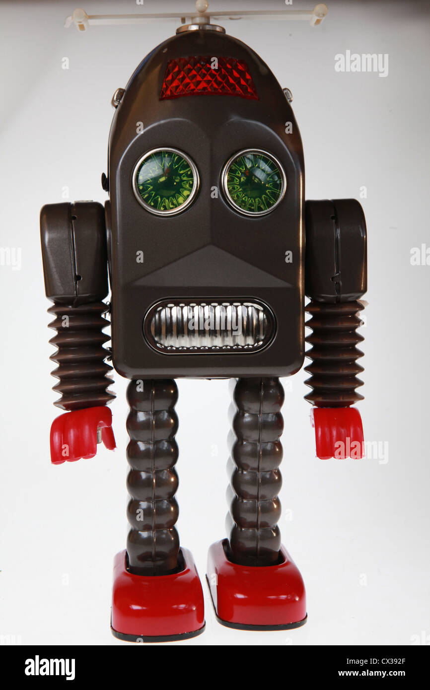 Tin toy Robots Stock Photo - Alamy