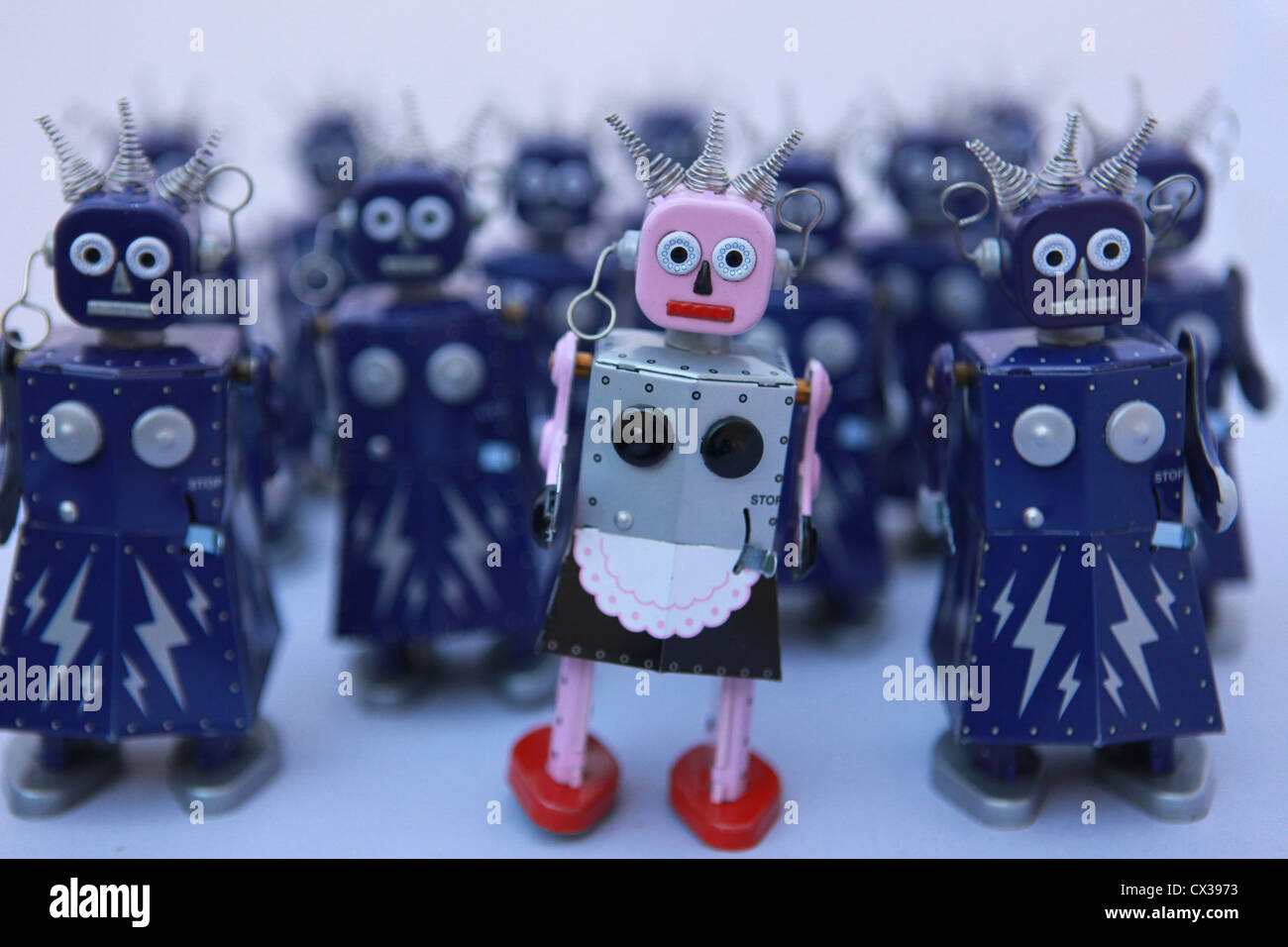 Tin toy Robots Stock Photo - Alamy