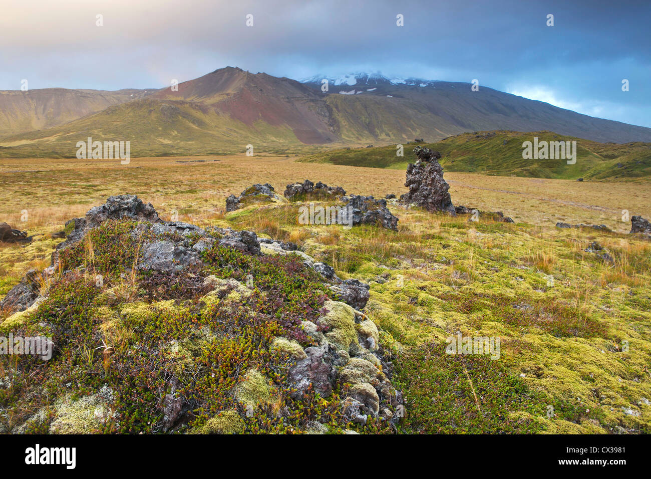 Evening at Snaefellsjokull National Park Stock Photo - Alamy