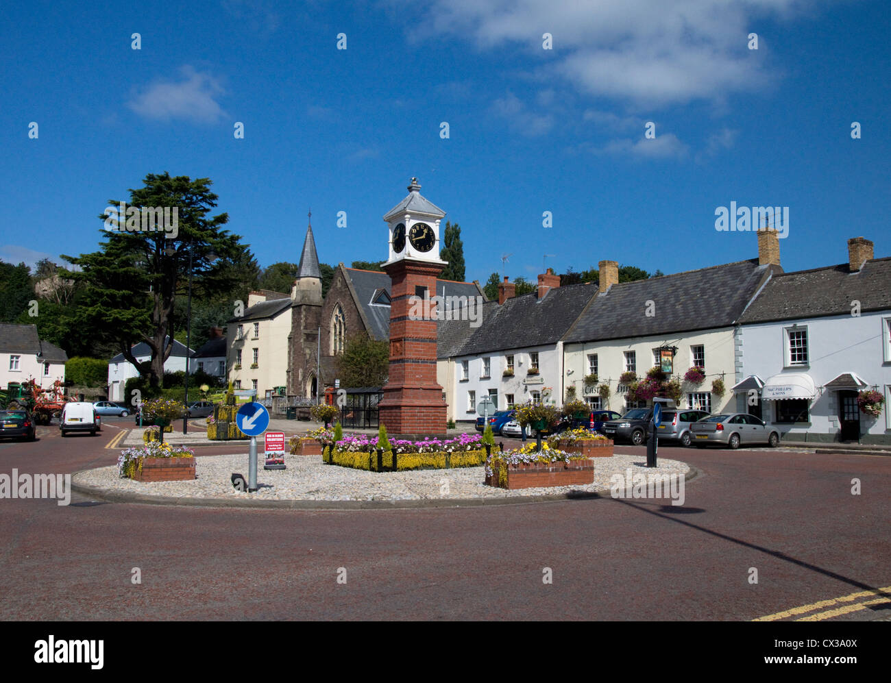 Usk, a village in Monmouthshire Wales UK Stock Photo - Alamy