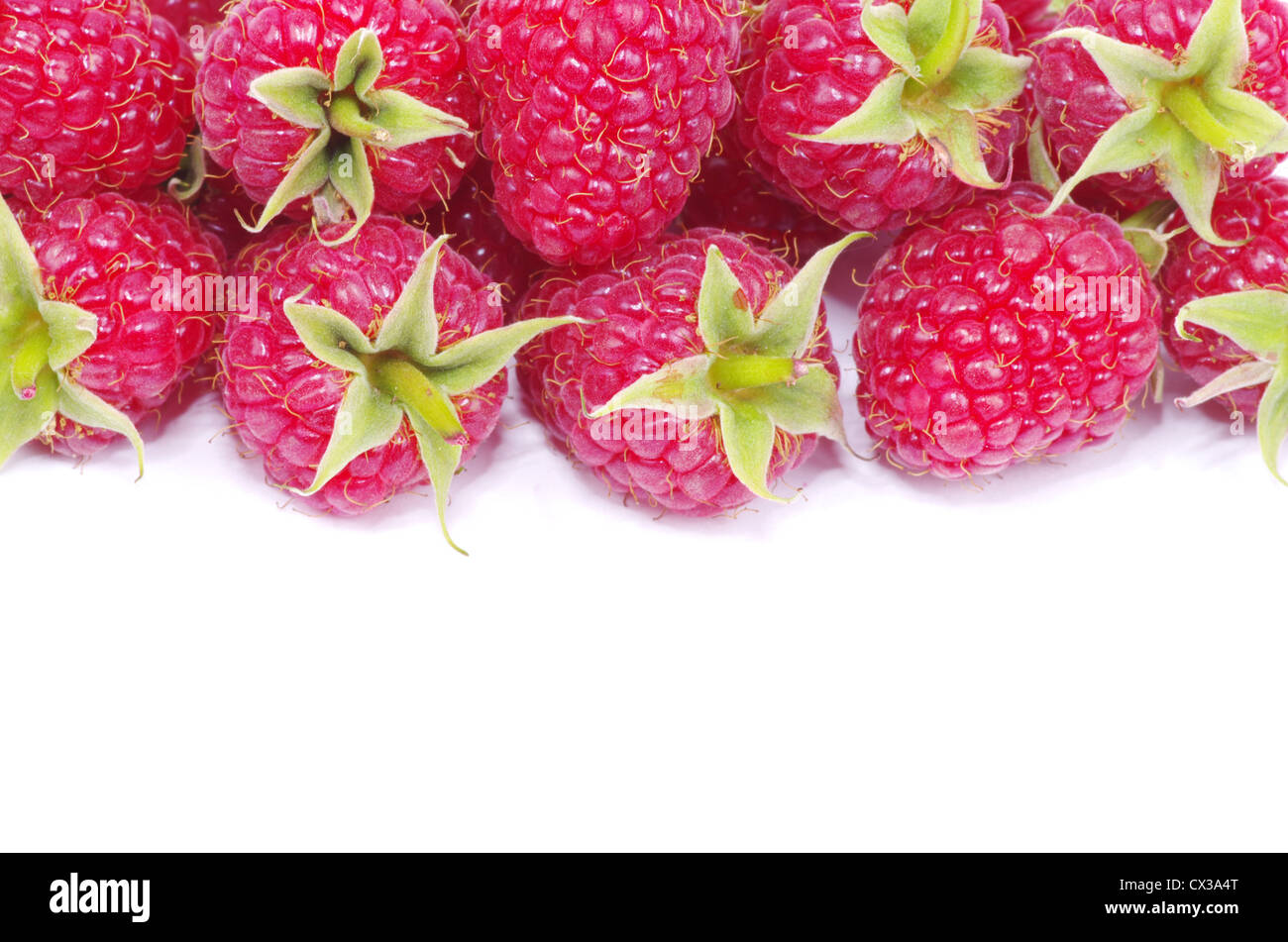 fresh raspberry closeup isolated on white background Stock Photo - Alamy