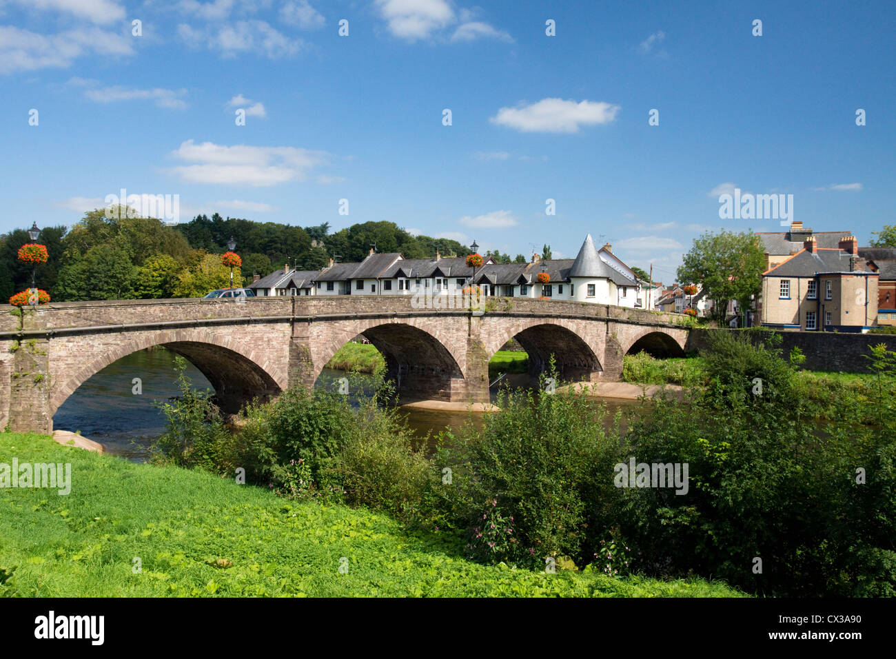 Usk, a village in Monmouthshire Wales UK Stock Photo - Alamy