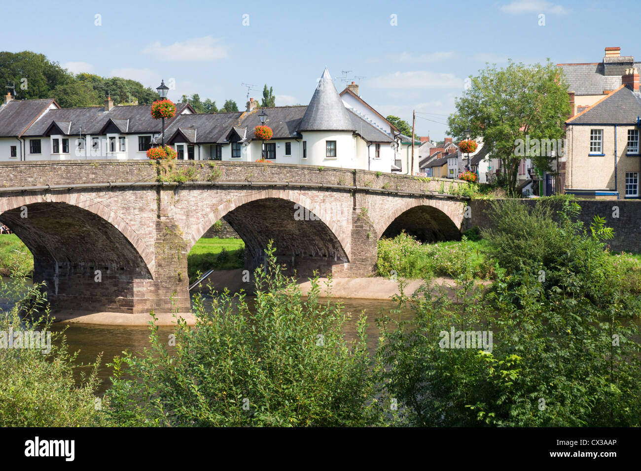 Usk, a village in Monmouthshire Wales UK Stock Photo - Alamy