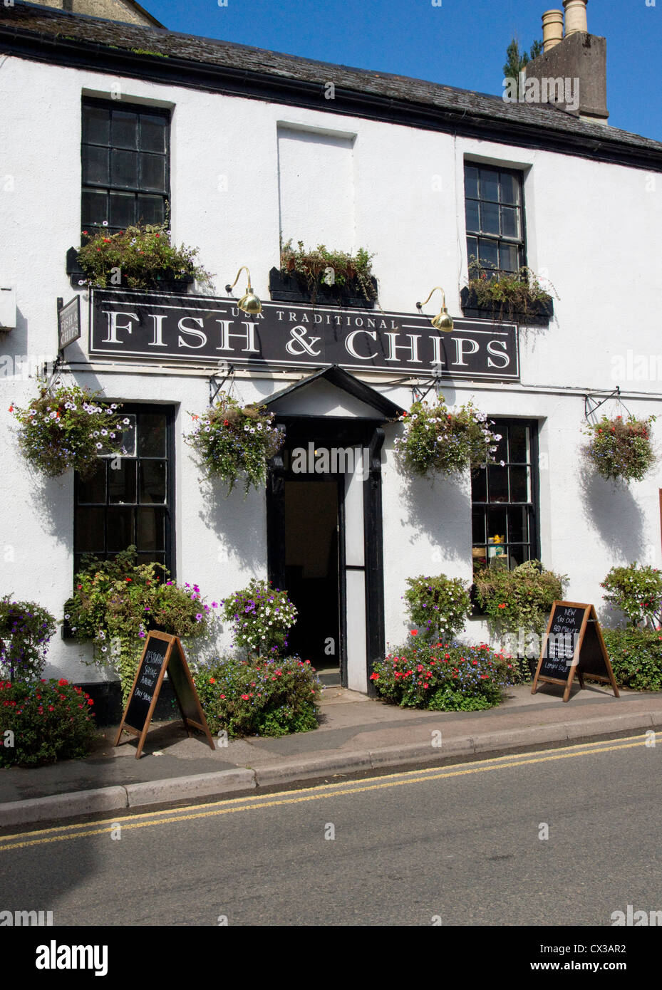 Usk, a village in Monmouthshire Wales UK Stock Photo - Alamy