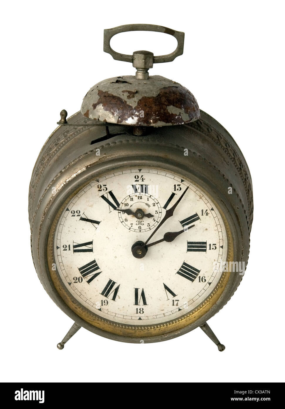 old vintage rusty alarm clock Stock Photo - Alamy