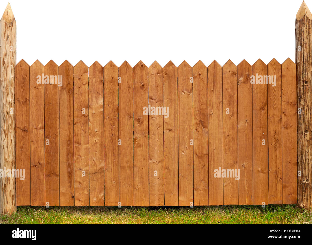 wooden fence isolated on white Stock Photo - Alamy