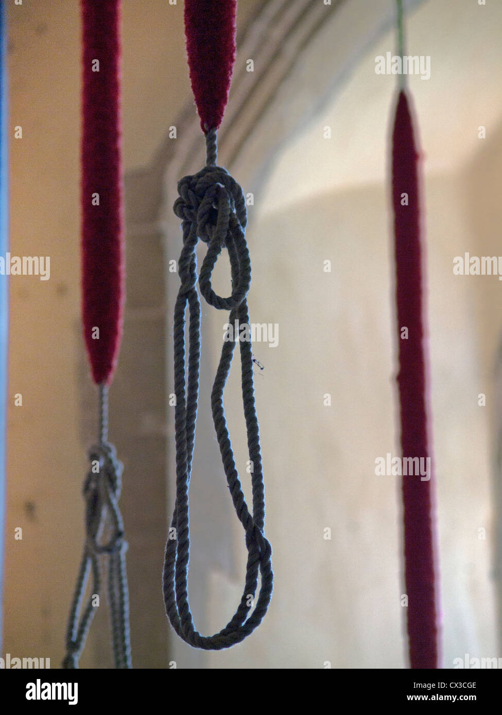 Church bells ringing pulling hi-res stock photography and images - Alamy