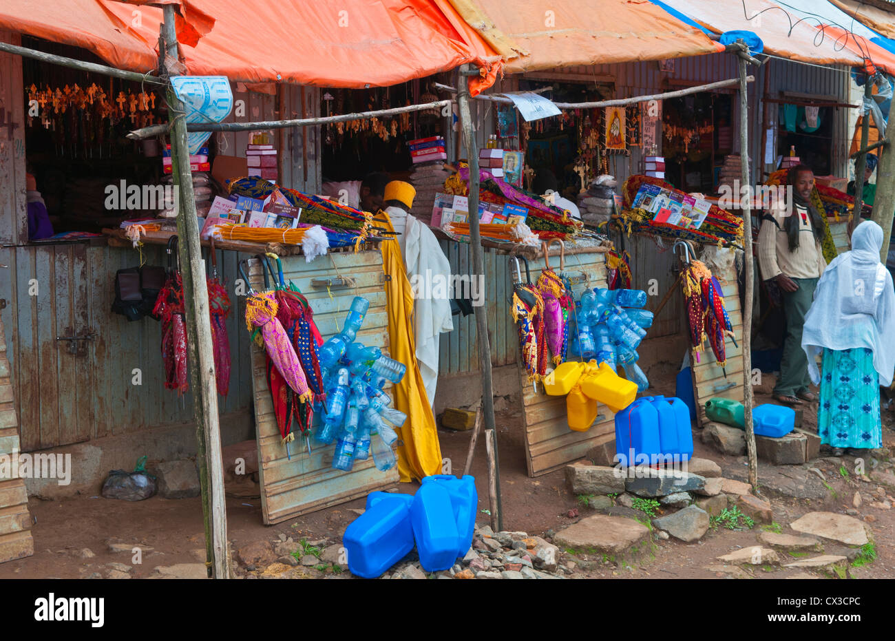 Addis Ababa Ethiopia Africa religious umbrellas and items shop at ...