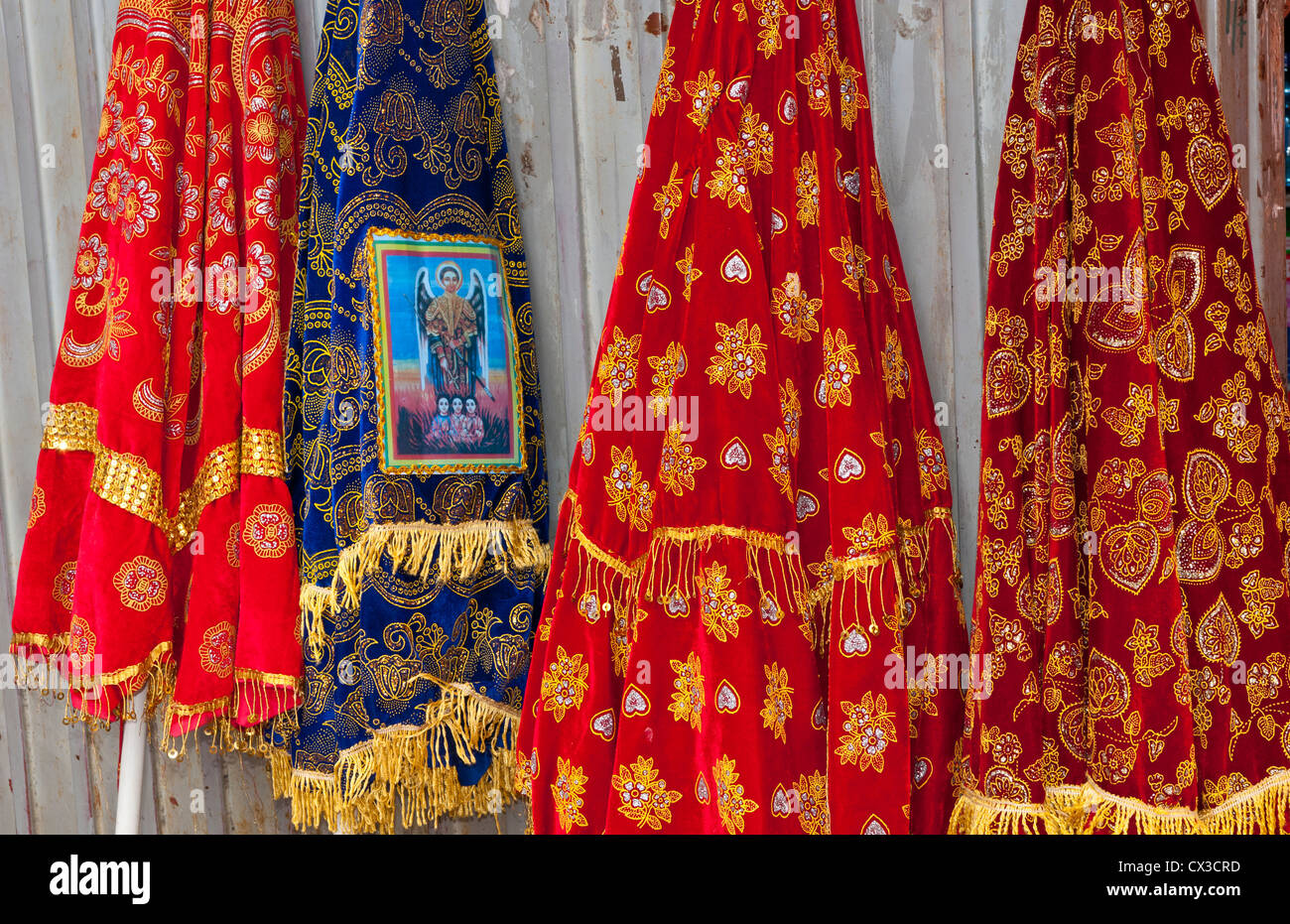 Addis Ababa Ethiopia Africa religious umbrellas and items shop at ...