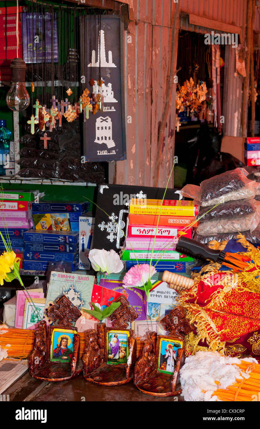 Addis Ababa Ethiopia Africa religious umbrellas and items shop at ...