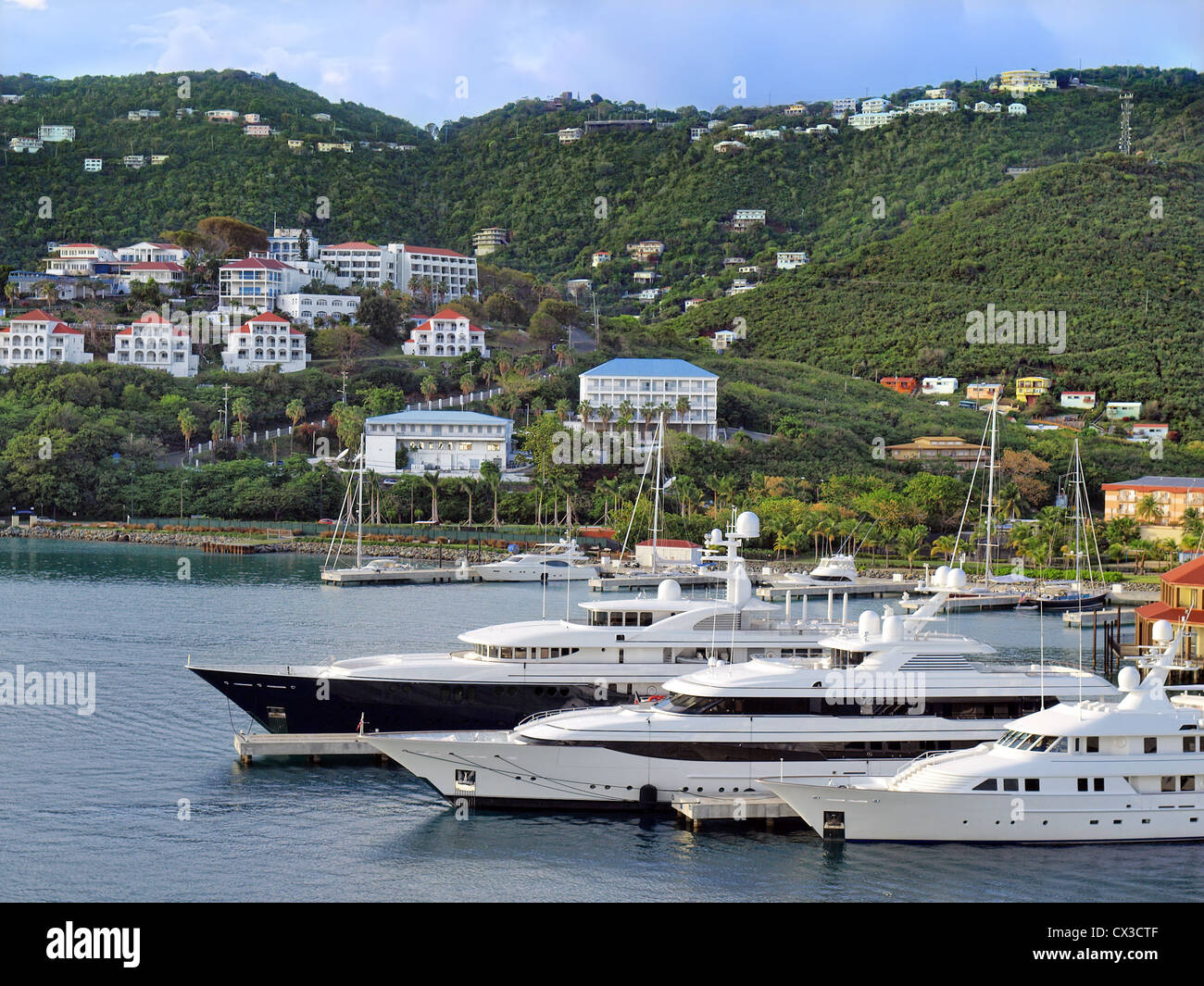 Marina on a Tropical Island Stock Photo - Alamy