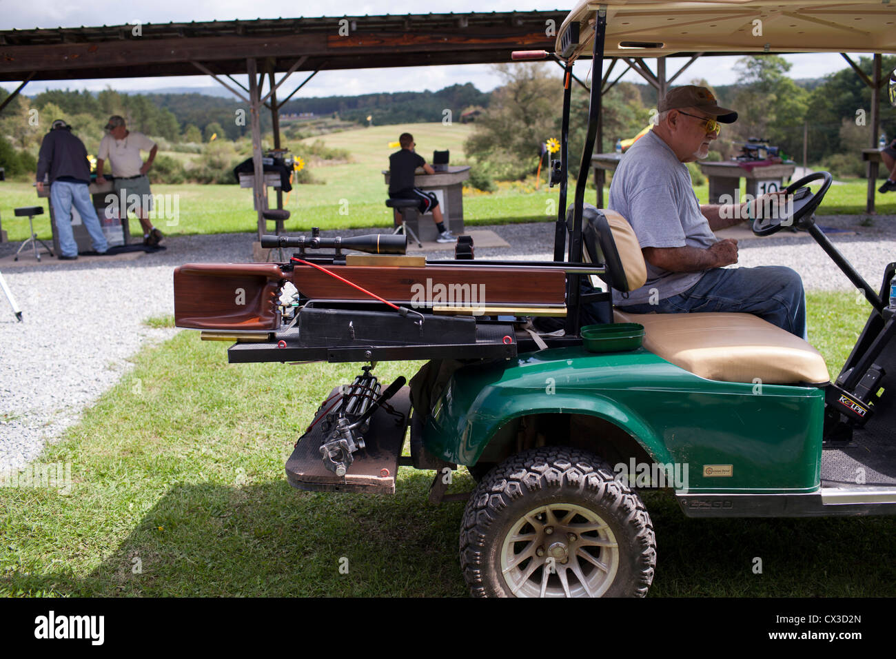 A benchrest shooter moves a .30 caliber custom made rifle at the 1,000 ...