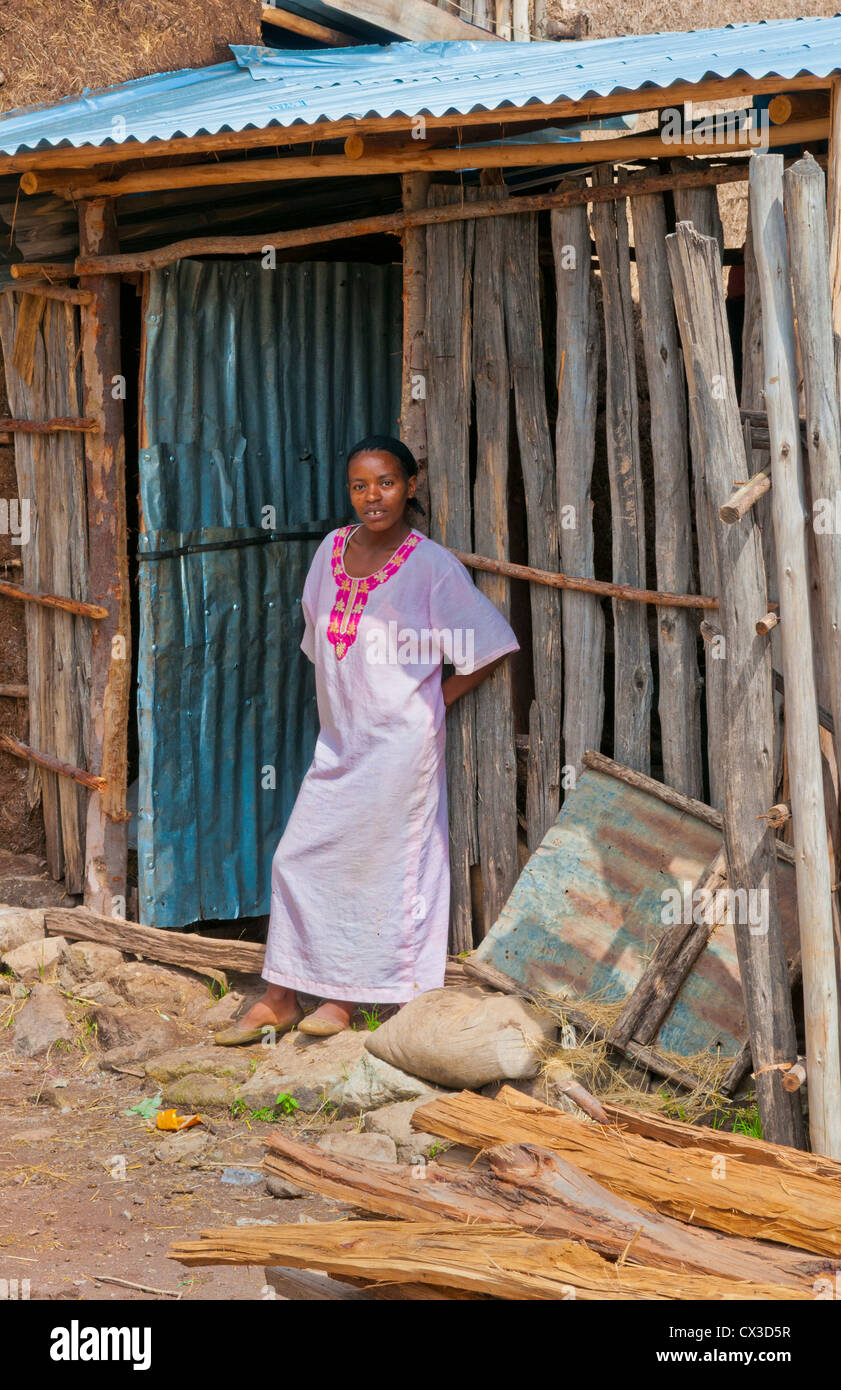 Melka Country Ethiopia Africa Oromo Tribe woman in door of poor home #3 ...