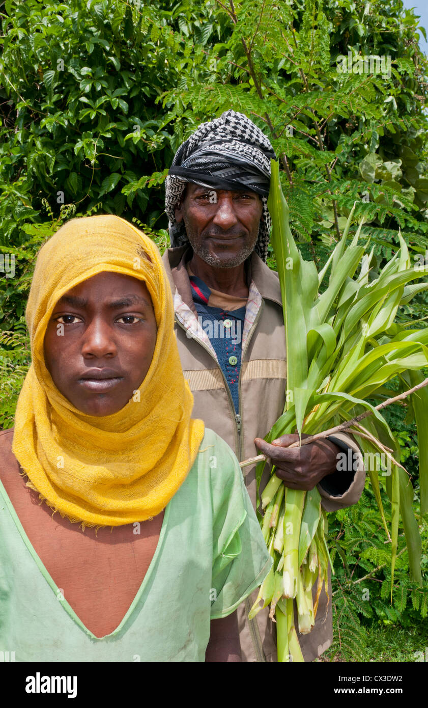 Shashemene Ethiopia Africa Alaba tribe portrait of local womanand man ...
