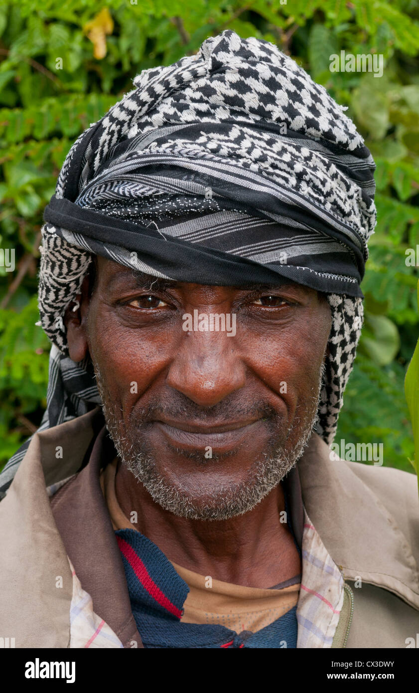 Shashemene Ethiopia Africa Alaba tribe portrait of local man with ...