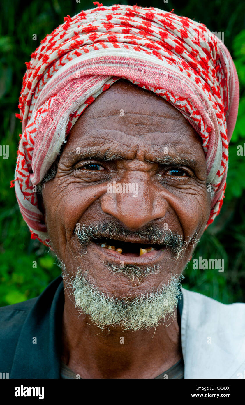 Shashemene Ethiopia Africa Alaba tribe portrait of local old man with ...