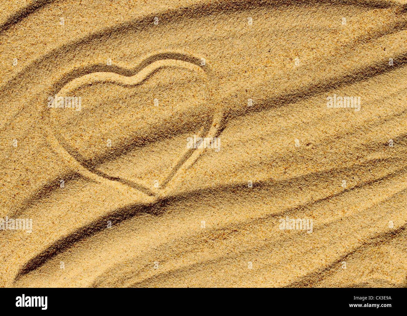 heart on the sand Stock Photo - Alamy