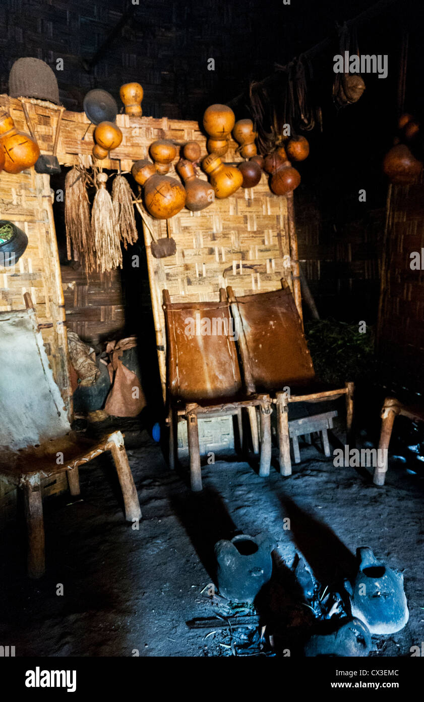 Arba Minch Chencha Ethiopia Africa Dorze tribe village inside elephant ...
