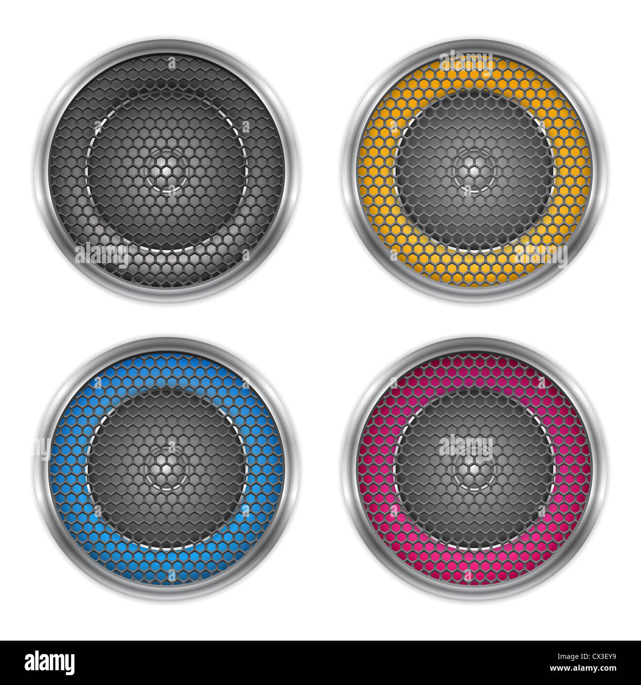 Sound speakers set Stock Photo - Alamy
