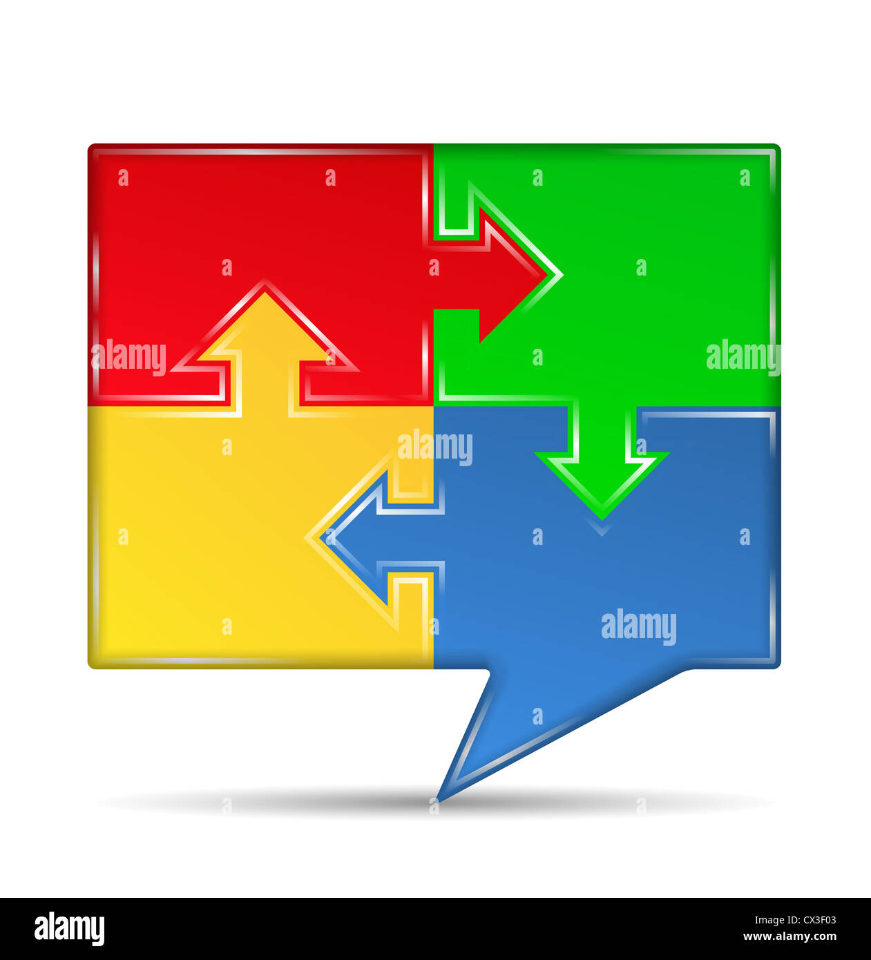 Puzzle speech bubble Stock Photo - Alamy