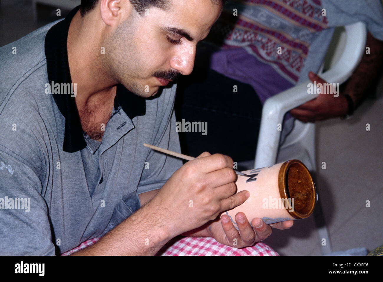 Bahrain Al Jasra Handicraft Centre Painting On Pottery Stock Photo - Alamy
